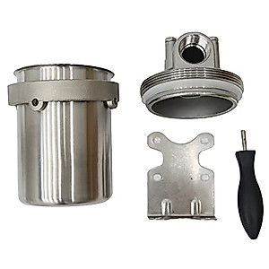 INTBUYING Heavy Duty Water Filter Shell Housing Whole House Water Purification of 304 Stainless Steel -5 inch Filter 3/4 inch NPT Inlet and Outlet with Bracket and Wrench Pin