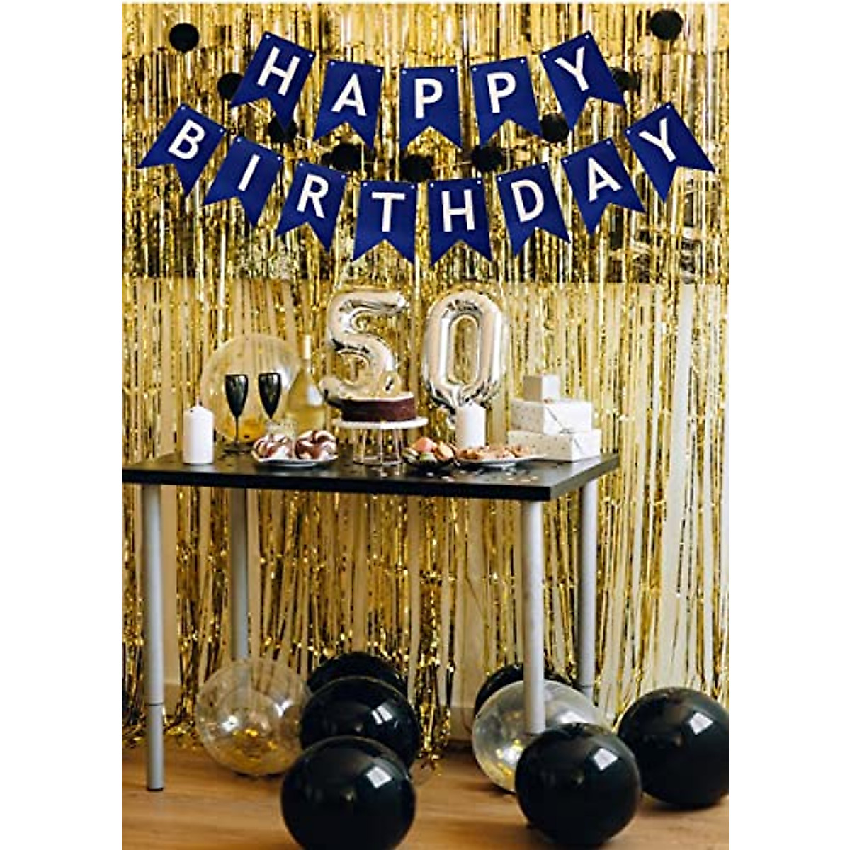 Blue Happy Birthday Banner Birthday Banner Decoration DIY Party Decoration