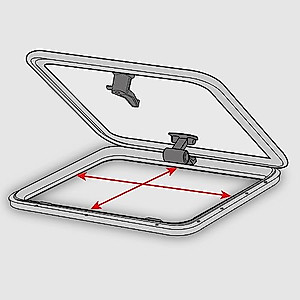 Waterline Design | Mosquito Net/Bug Screen for Boats Setup from The Inside with Magnet or Suction Cup. Bug Free Environment. for All Brands of Small hatches (1405) Hatch is not Included.