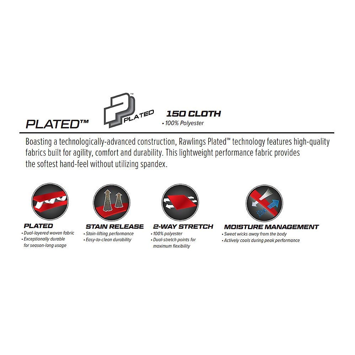 Rawlings | Boy's Fitted Baseball Pants | White | X-Large