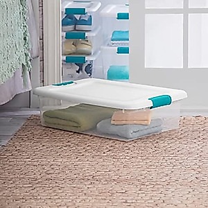 Sterilite Multi Pack 64 Quart & 32 Quart Plastic Stacking Storage Container Box with Latching Lid for Home, Office, or Garage Organization, 12 Pack