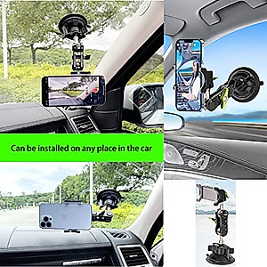 Gzcvba Universal Ball Head Arm for Phone - 360° Rotating Universal Car Phone Mount - Suction Cup Phone Holder for Car - Universal Ball Head Basic Sucker Arm for Phone