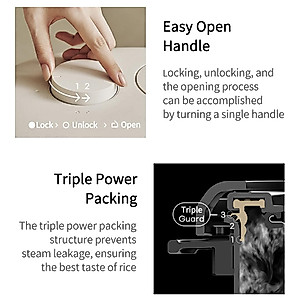 CUCHEN CRH-TWS0610PWUS | Induction Heating Dual Pressure Rice Cooker 6 Cup (Uncooked) | Full Stainless Inner Pot | High/Non-Pressure | Easy Open Handle | Auto Steam Clean | Made in Korea