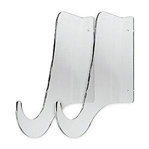 SOURCEONE.ORG Premium Clear Acrylic Surfboard Wall Mount Display Rack
