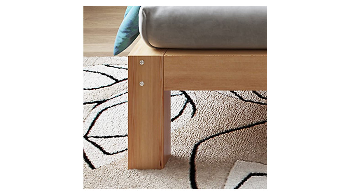 LITFAD Twin XL Solid Wood Bed Frame | No Box Spring Needed