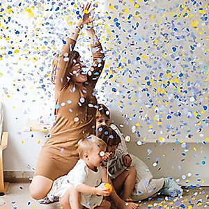 5Pc Premium Jumbo 36 Inch Baby Gender Reveal Balloon Kit | Big Black Balloons with Pink and Blue Heart Shape Confetti | Baby Shower Party Supplies Pack, Gender Reveal Decorations for Boy or Girl