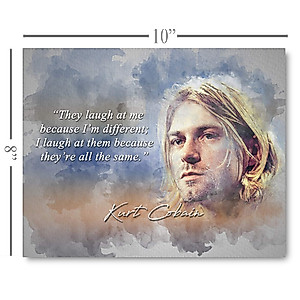 Laugh At Me Kurt Cobain Inspirational Quote - 8 x 10 Unframed Print - Wall Art for Home Office, Music Guitar Studio, Mancave - Great Gift for Rock Musicians