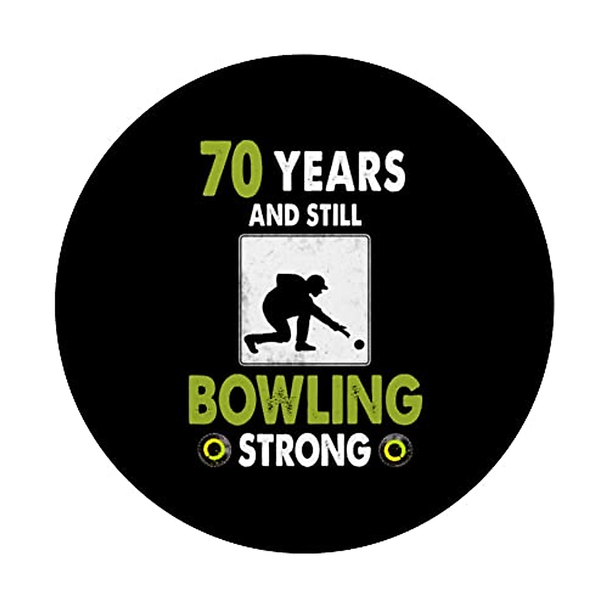 Lawn Bowls 70th Birthday Idea For Men & Funny Lawn Bowling PopSockets Swappable PopGrip