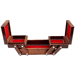 ITOS365 Handmade Wooden Jewelry Box/Case/Storage for Women Jewel Organizer Gift Items Brown