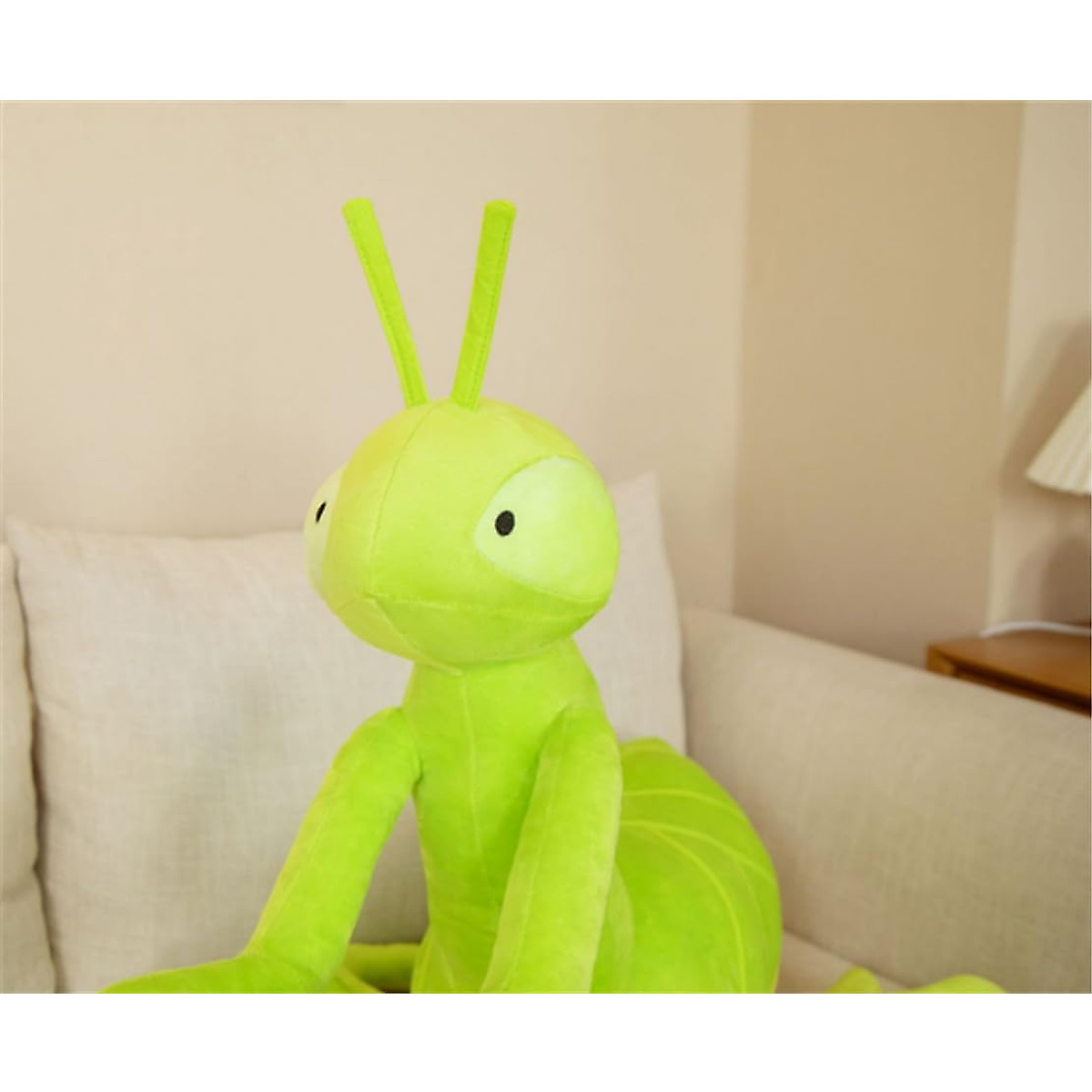 Skyseen Praying Mantis Pillow Mantis Animal Insect Shaped Throw Pillow for Home Decoration 27.6"