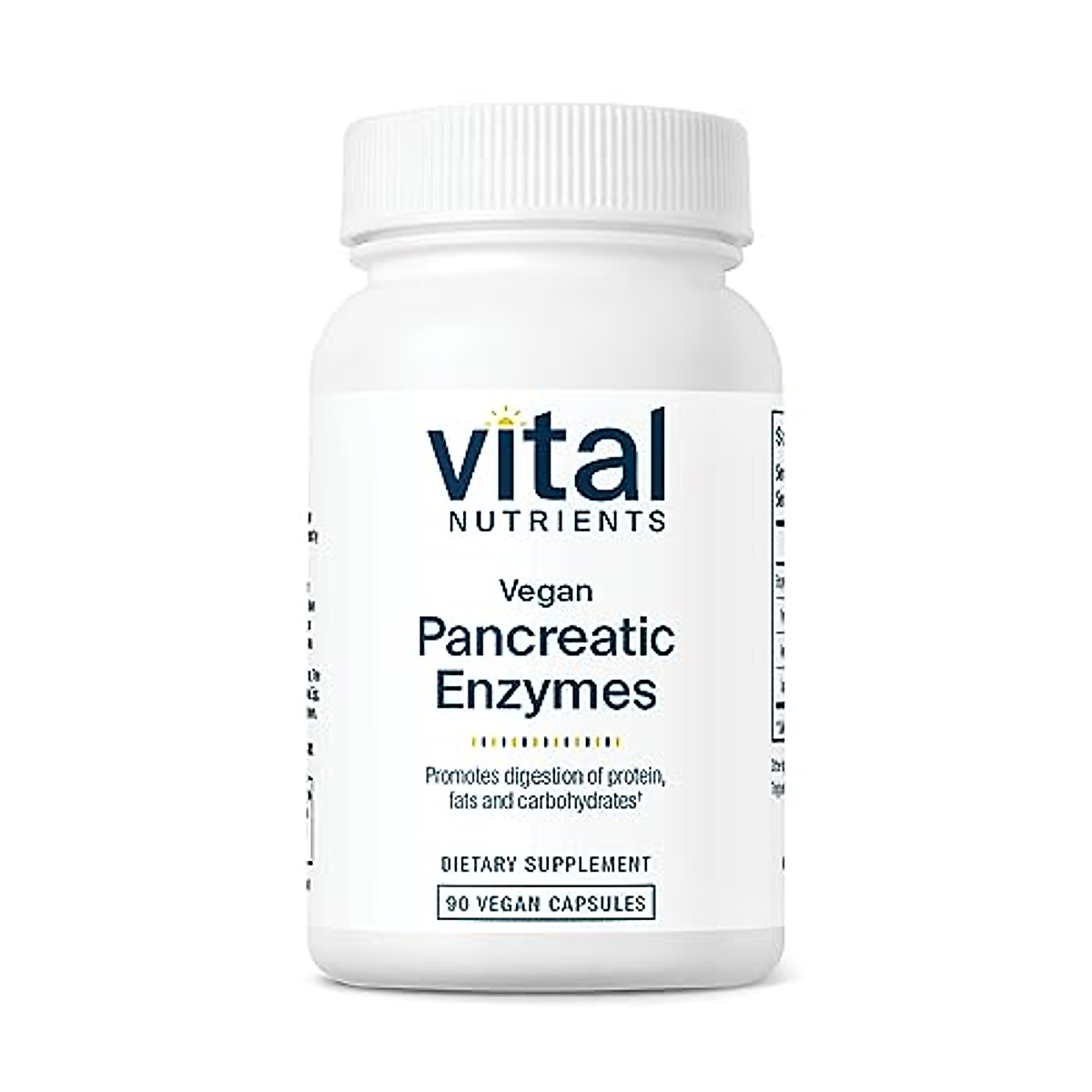 Vital Nutrients Vegan Pancreatic Enzymes | Digestive Enzymes for Women & Men | Enzymes for Digestion Support Gut Health | Relief from Gas & Bloating | Gluten, Dairy, Soy Free | 90 Capsules