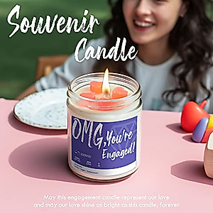 Engagement Gifts for Couples - Engagement Candle, Engaged Candle Gift, Cute Vanilla Scented Candle 9oz, Engagement Gifts for Her, Engagement Congratulations