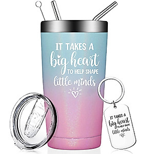 Fufandi Teacher Valentines Gift, Teacher Gifts for Women - Teacher Appreciation Gifts, Thank You Christmas Gifts Ideas for Teachers - Best Teacher Gifts from Student - Tumbler Cup