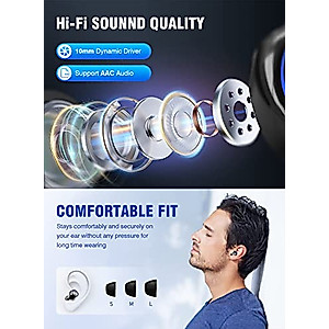 YINPUTENGS Wireless Earbuds Bluetooth 5.3 Headphones Key Control. Headphones 200 Hours Playtime,IPX7Waterproof Stereo in-Ear Built-in Mic,Premium Deep Bass LCD Display,for Sports/Working