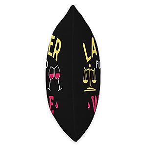 Funny Lawyer Gifts For Women Law Student Fueled by Wine Lover Law School Women Funny Lawyer Throw Pillow, 18x18, Multicolor