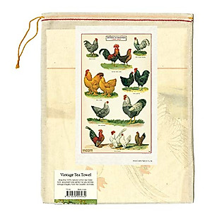 Cavallini Papers & Co. Chickens Tea Towel, Multicolor