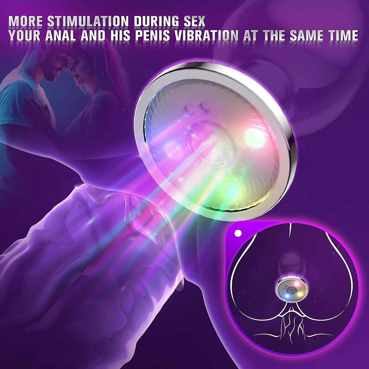 Adult Sex Toys Anal Toys Vibrating Butt Plug with App Remote Control 10 Vibrating Modes, Anal Beads Prostate Massager, Anal Sex Toys Vibrator for Men and Women, Couples