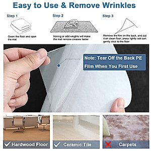 Office Chair Mat for Hardwood Floors & Tile Floor, 47" x 35" Office Gaming Rolling Floor Mat Desk Computer Chair Mats Anti-Slip Floor Protector Rug for Home/Office