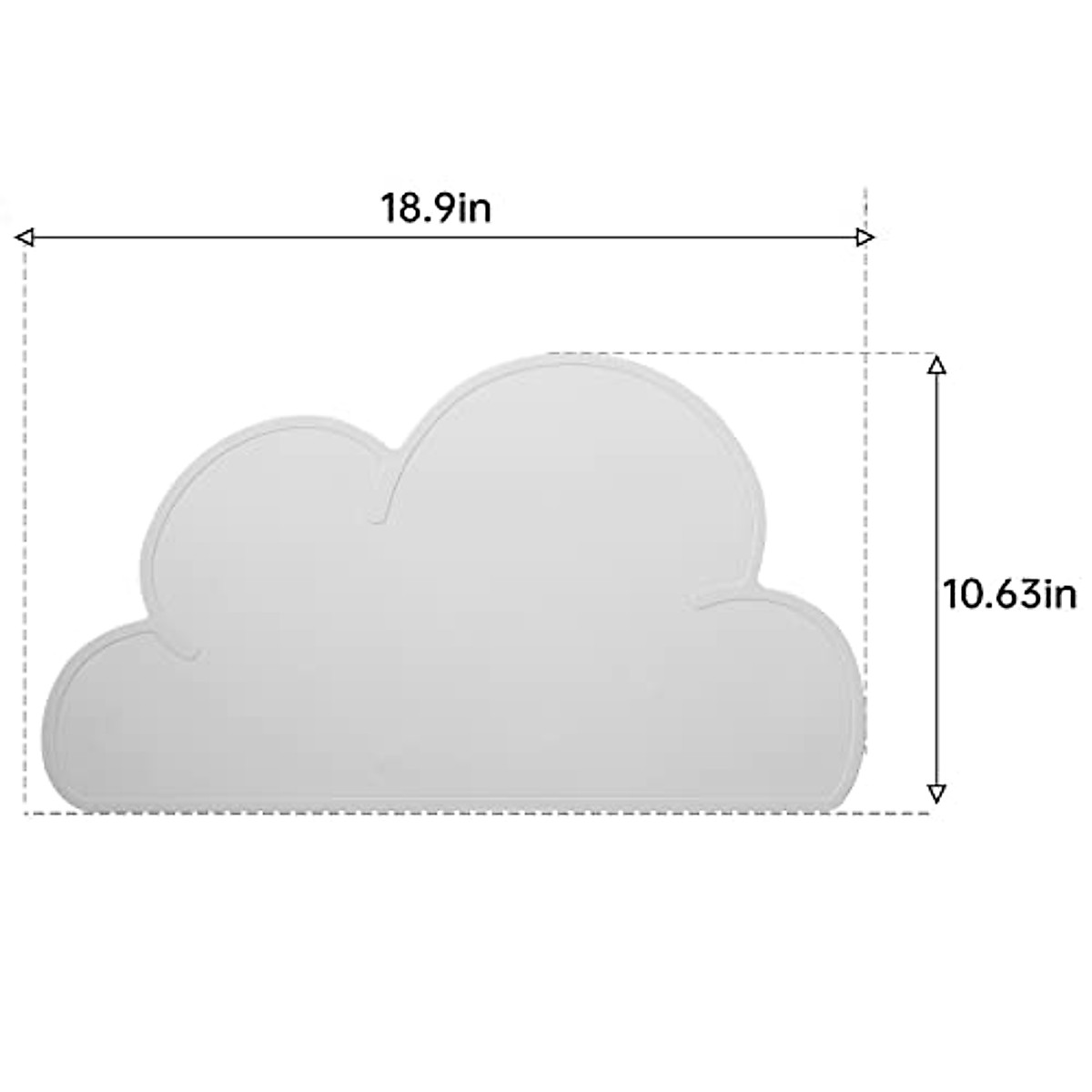 PandaEar 2 Pack Silicone Table Placemats Food Grade Mats for Kids Baby Toldder| BPA Free Non Slip Eating Table Mat Lightweight Portable with Unique Raised Edge (Pink Grey)