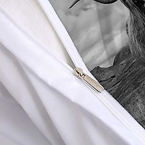 Quilt Cover Twin Size Scottish Highland Cattle 3D Bedding Sets Cow, Animal Duvet Cover Breathable Hypoallergenic Stain Wrinkle Resistant Microfiber with Zipper Closure,beding Set with 2 Pillowcase