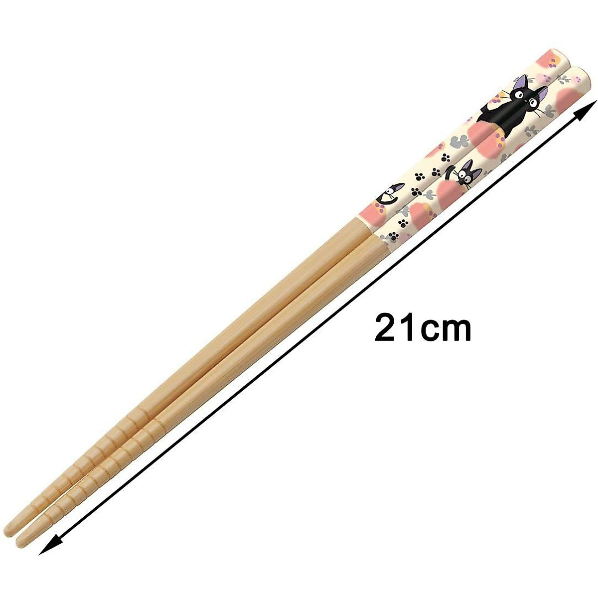 Kiki's Delivery Service Bamboo Chopstick -Anti-Slip Grip for Ease of Use - Authentic Japanese Design - Lightweight, Durable and Convenient - Footprints