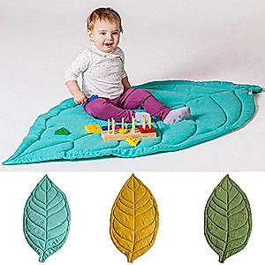 BYyushop Newborn Baby Leaf Shape Soft Crawling Carpet Baby Play Mat Kid's Room Decoration - Green