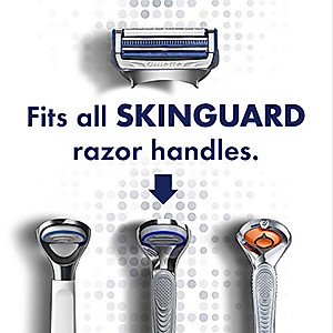 Gillette SkinGuard Men's Razor Handle, 3 Blade Refills + PURE Shave Gel