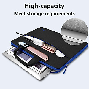 Hseok Laptop Shoulder Bag 13 13.3 14 Inch Case Compatible with MacBook Pro 14 2023-2021 M1 M2,MacBook Air/pro 13-13.3 Inch and Most Popular 13-14 Notebooks,Spill-Resistant Briefcase, Black & Blue