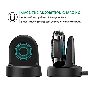 Samsung Gear S3 Watch Charger, Gear S4 Gear S3 Gear S2 Wireless Qi Charging Cradle Dock for Samsung Gear S3 Classic/Frontier Smartwatch