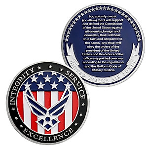 US Air Force Oath Challenge Coin for Airman's Gifts