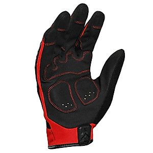 Ironclad EXO Motor Impact Glove; Work Gloves, TPR Impact Protection, (1 Pair), EXO2-MIGR-03-M,Black & Red