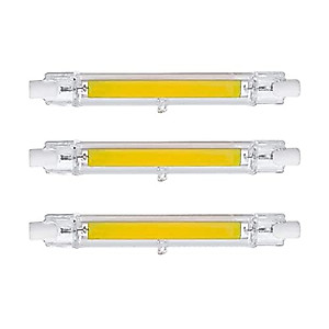 CTKcom 118mm/4.65In 15W White 6000K R7S LED Bulb (3 Pack) 110V T3 J Type Halogen Bulb Replacement 150W Halogen Bulb Equivalent Double Ended