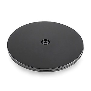 Kyuionty Black Turntable Organizer 8 Inch, Acrylic Rotating Swivel Steel Ball Bearings Stand for Pantry Cabinet Spice Rack Cake Table Makeup