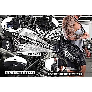 Gym Maniac Gym Bag with Shoe Compartment for Men and Women - Versatile Design Doubles as a Duffle, Backpack, Overnight and Crossbody - Workout Gear and Sports Accessories - Football, Cheer, Wrestling