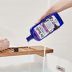 Dr Teal's Foaming Bath with Pure Epsom Salt, Black Elderberry with Vitamin D, 34 fl oz (Pack of 4) (Packaging May Vary)
