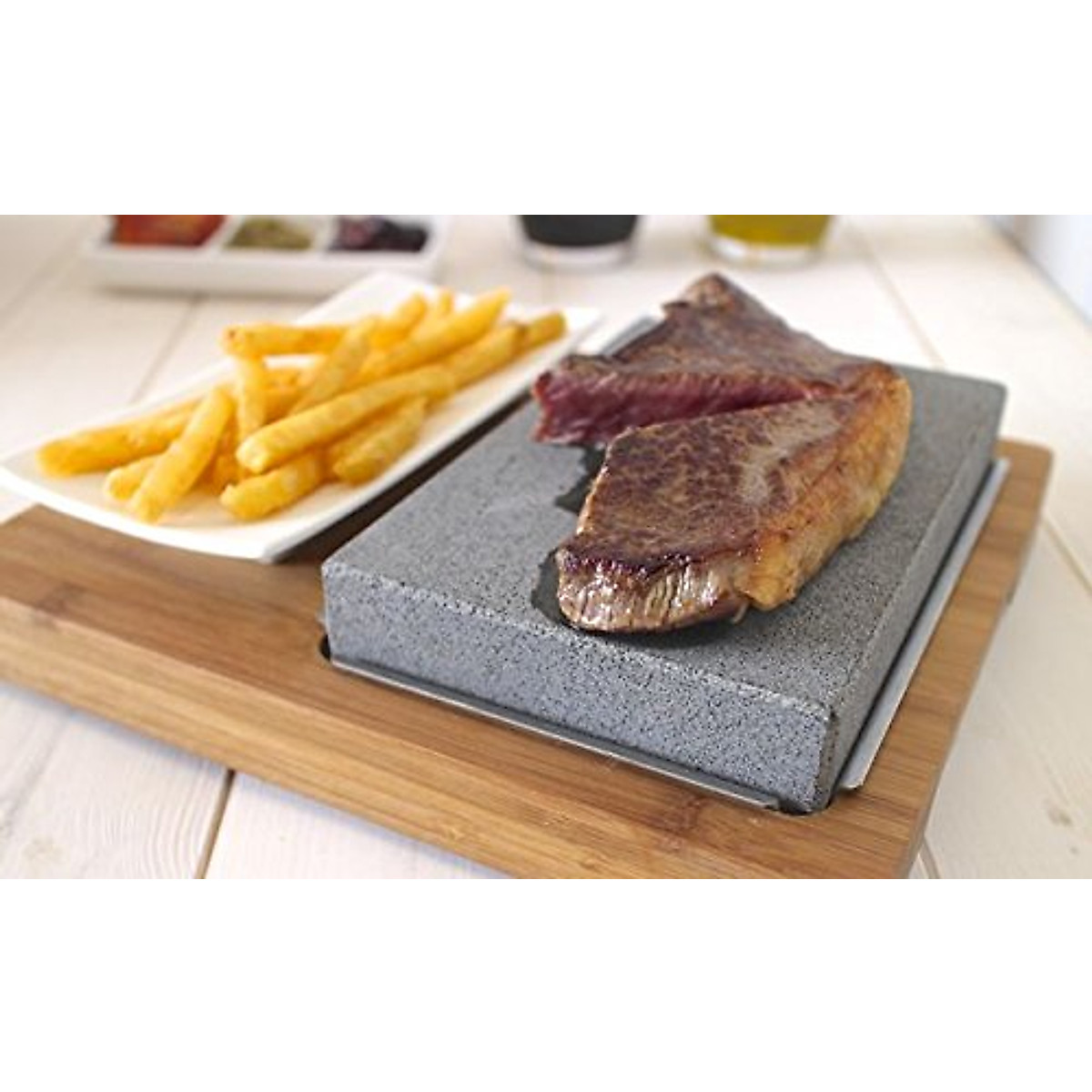 Black Rock Grill - Premium Lava Stone Cooking Set for Sizzling Steak and Seafood, Restaurant-Quality Meals at Home