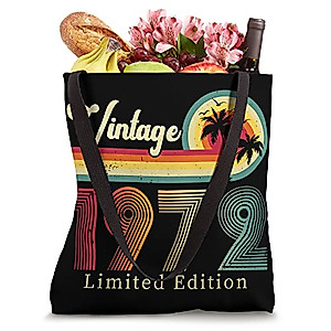 Vintage 1972 Birthday on the beach 51th Tote Bag