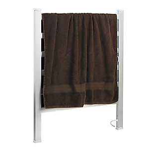 2-in-1 Towel Warmer and Drying Rack, Heated Towel Rack, Free Standing & Wall Mount with 6 Bars & Aluminum Frame for Bathroom (UL Certified)