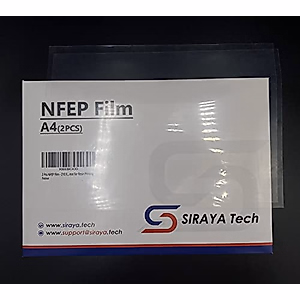 Siraya Tech 2 Pcs NFEP Film - A4 Size (210 X 297mm) Better Durability Fewer Layer Lines Accurate Print Results Great for Resin Printing Better Performance Over FEP for LCD DLP 3D Printers