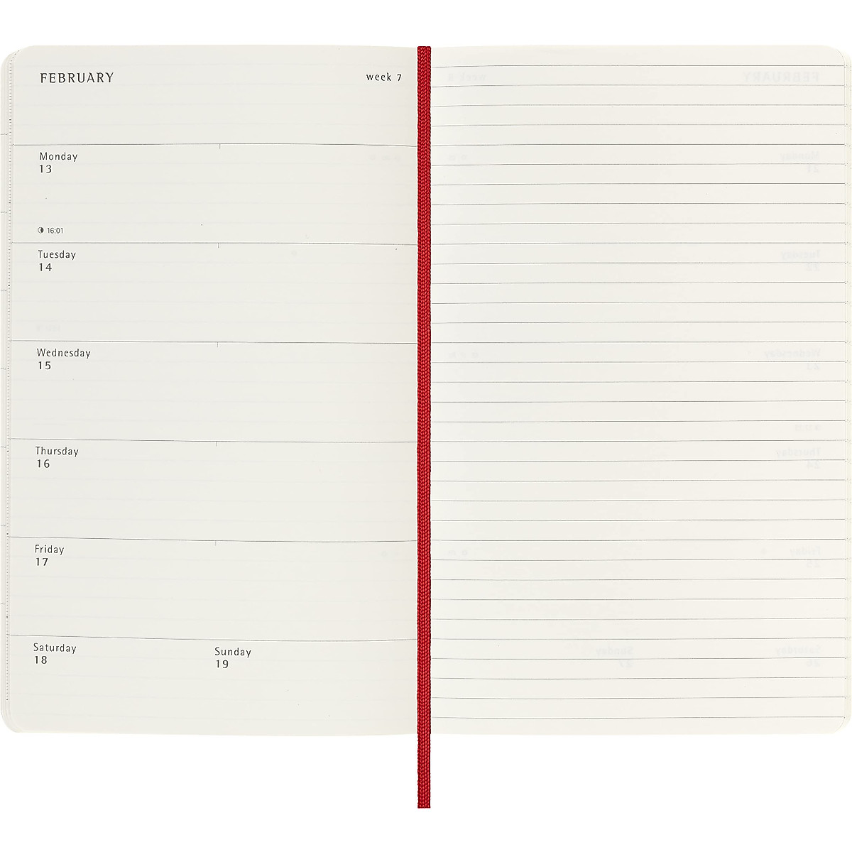 Moleskine Classic 18 Month 2022-2023 Weekly Planner, Soft Cover, Large (5" x 8.25"), Scarlet Red