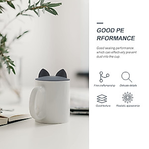 3pcs Cup Lid Silicone Lids for Cups Coffee Mug Lid Glass Coffee Tumbler Silicone Mug Cover Cup Seal Lid Glass Tea Cups Leak-proof Bottle Lid Wide Mouth Suction Bowl