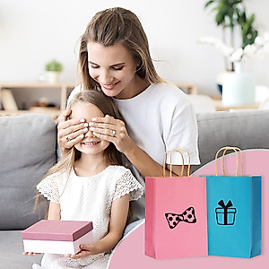 Moretoes 72pcs 18 Colors Small Gift Bags, 8.7 x 6.3 x 3.1 Inches Gift Bags Bulk, Paper Bags with Handles, Party Favor Bags for Birthday, Party