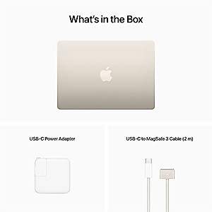 Apple 2022 MacBook Air M2 Chip (13-inch, 8GB RAM, 512GB SSD Storage) (QWERTY English) Starlight (Renewed Premium)