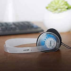 Koss KPH30iCL On-Ear Headphones, in-Line Microphone and Touch Remote Control, D-Profile Design, Wired with 3.5mm Plug (Clear)