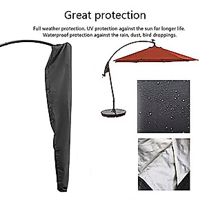 ALLOMN Outdoor Patio Umbrella Cover, Waterproof and UV Protection Fabric Parasol Cover for 9-11 Feet Garden Yard Balcony Umbrellas
