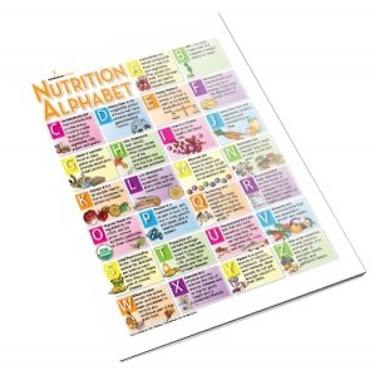 Nutrition A to Z Tearpad - Nutrition Alphabet Tearpad with Color Handouts