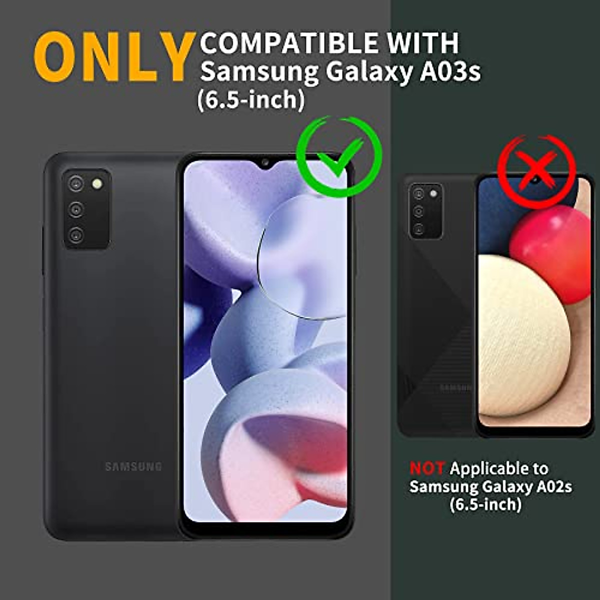 DUOPAL for Samsung Galaxy A03s 5G Case, Military Grade Protection Shockproof Case with Tempered Glass HD Screen Protector and Kickstand Compatible with Samsung A03s 5G Phone 6.5 inch (Black)