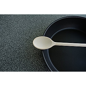 12 Inch Long Wooden Spoons for Cooking - Oval Wood Mixing Spoons for Baking, Cooking, Stirring - Sauce Spoons Made of Natural Beechwood - Set of 3