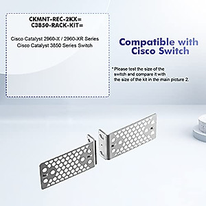 19" Rack Mount Kit for Cisco Switches 2960-X/2960-XR Series and 3650/3850 Series Universal Rack Ears