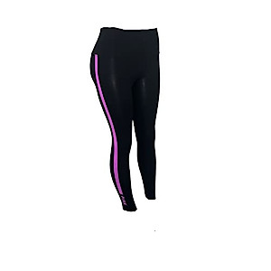 Victoria's Secret Pink Active High Waist Full Length Cotton Legging Black/Purple Size Large New